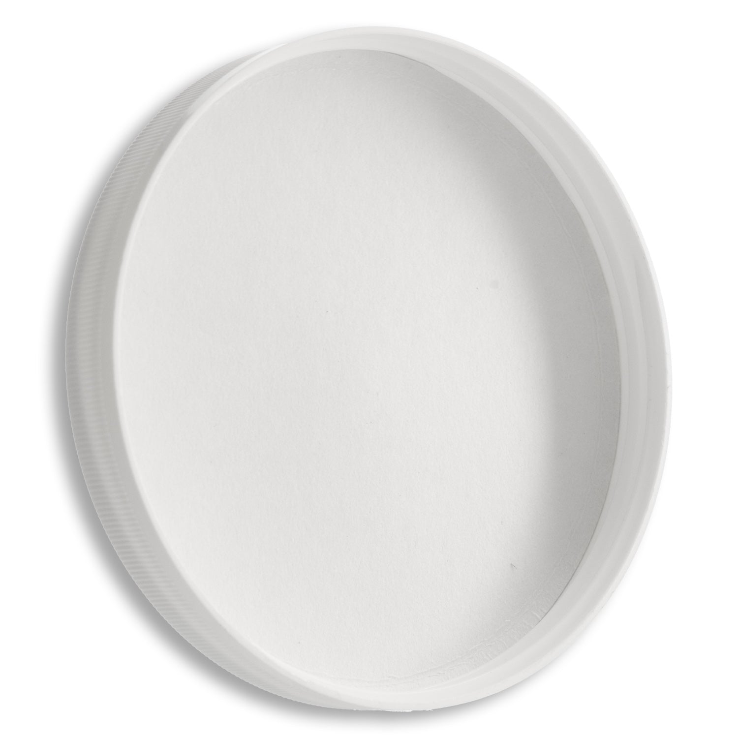 110-400 White Ribbed Vented Heat Induction Seal Lids- SFYP