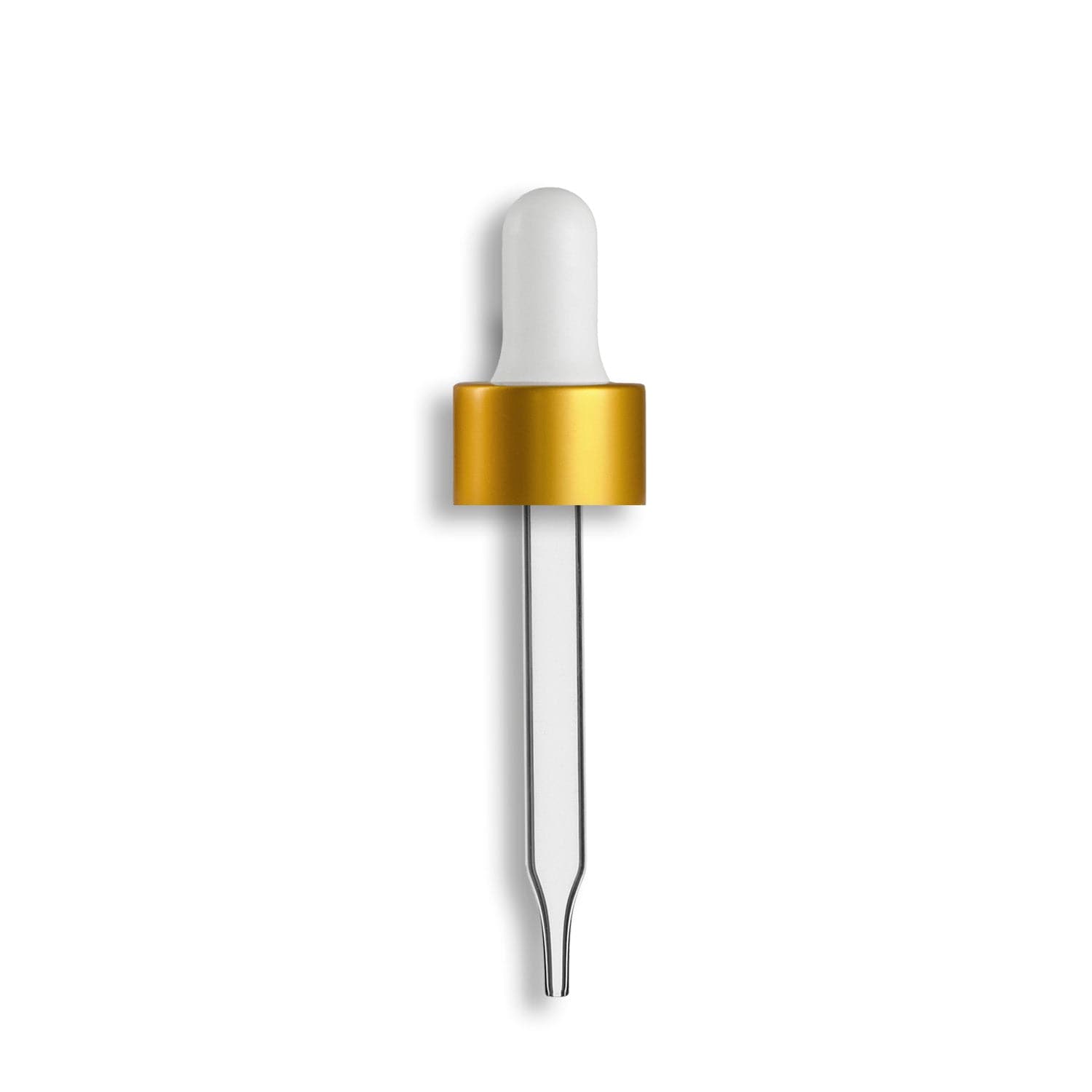20-400 Matte Gold Standard Dropper Assembly w/ Nitrile Bulb- Clear 76m