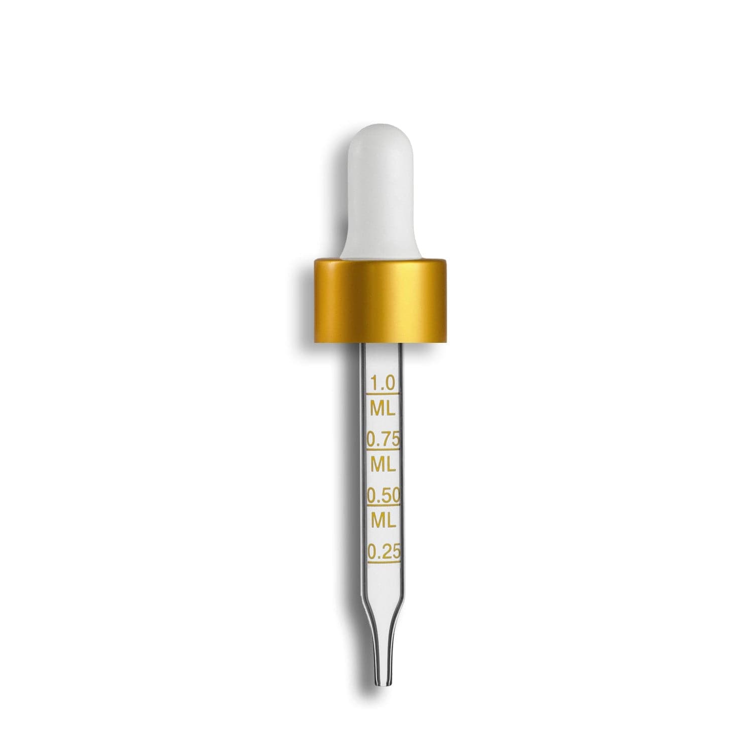 20-400 Matte Gold Standard Dropper Assembly w/ Premium White Bulb- Gra